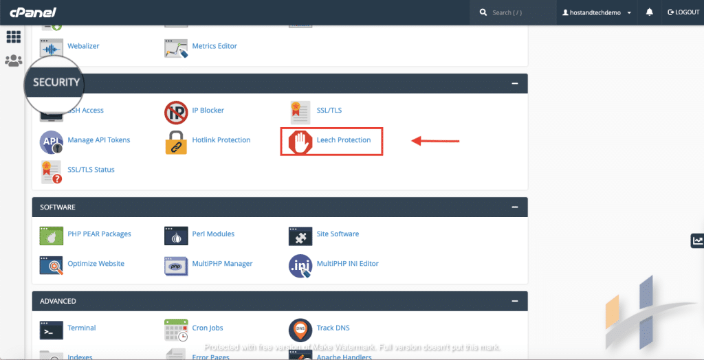 Enable Leech Protection and how to disable Leech Protection in cPanel