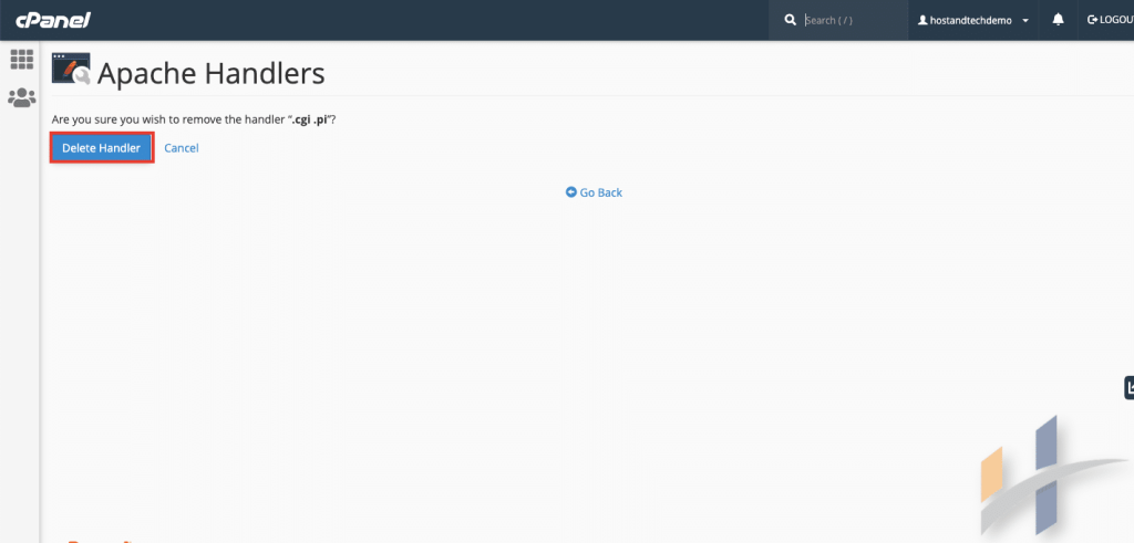 Create Custom Apache Handler In Cpanel And Deleting The Apache Handler 