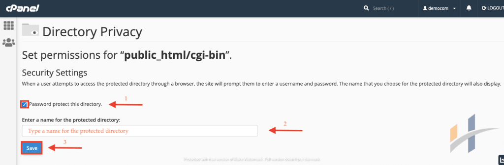 Using cPanel Directory Privacy Password To Protect Files And Directories