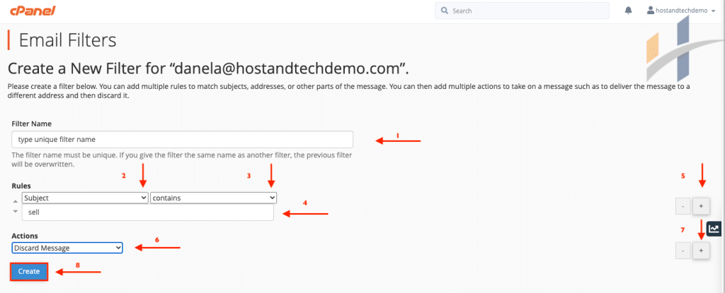 Email Filters Configuration WithIn cPanel And Testing The Created Filters
