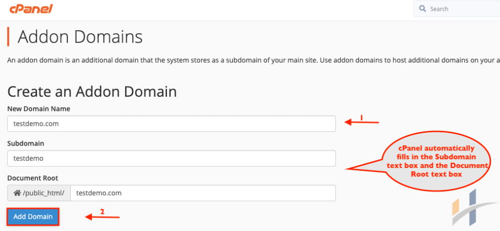 Create Addon Domains To Host Several Domains From One Control Panel