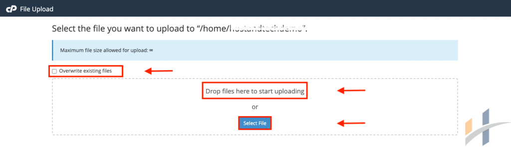 Transfer files using cPanel File Manager to quickly upload & download files